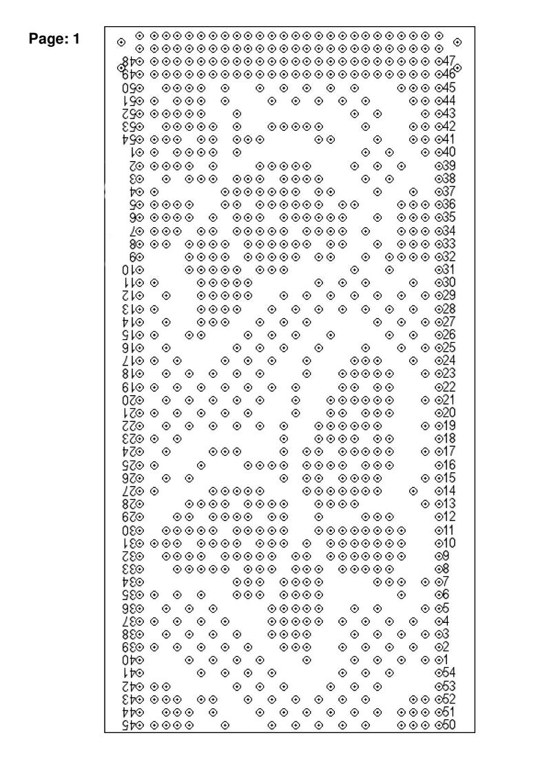 22 X LACE Punch Cards for BROTHER Knitting Machine , Punch Card ...