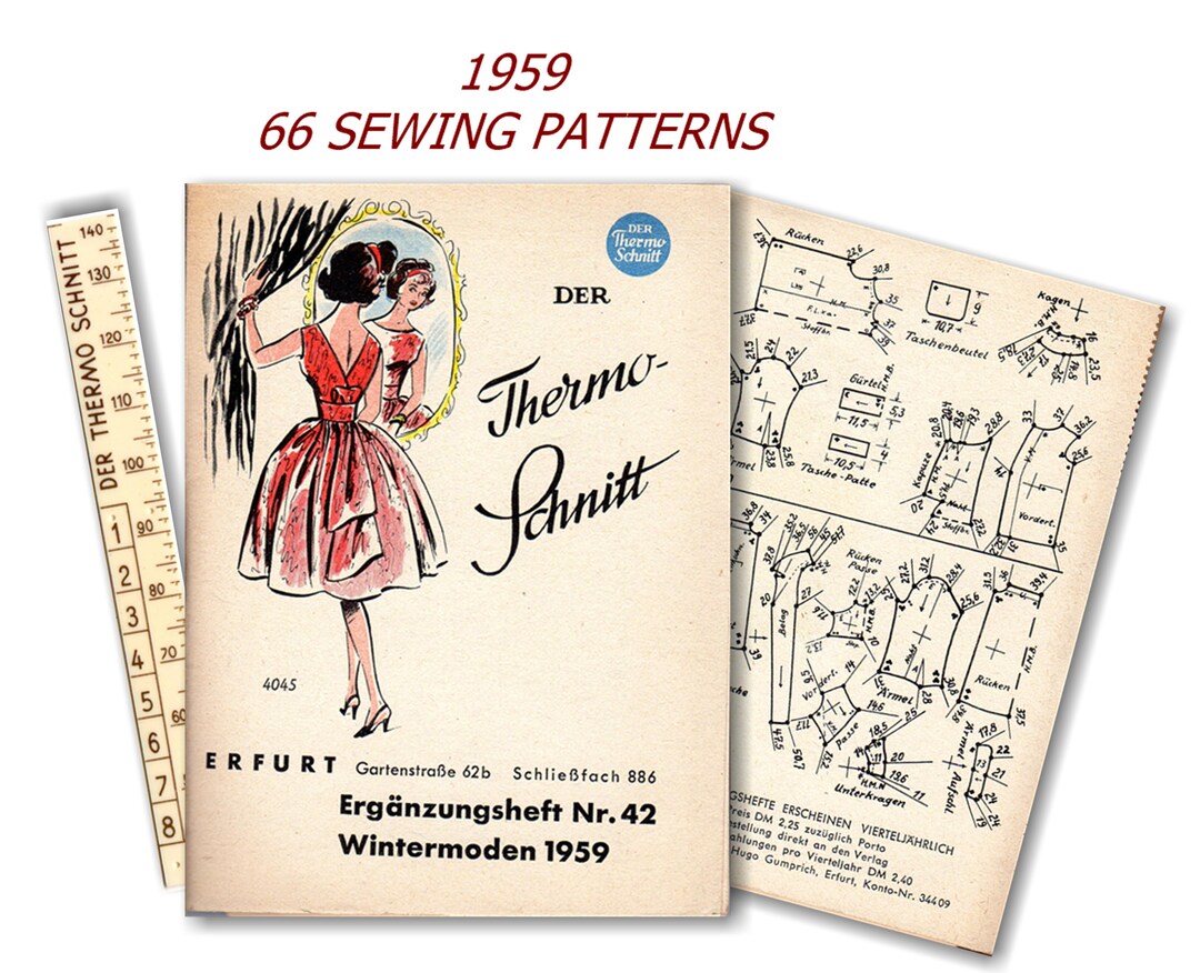 1950s Sewing Patterns: 66 Vintage Styles, All Sizes (PDF) - Etsy