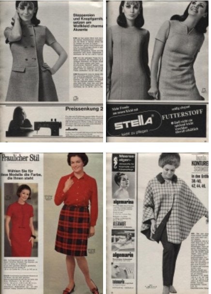 12/1966 Burda Moden , Burda 1960s, Vintage Sewing Patterns, Vintage Burda Fashion, 1960s Sewing ...