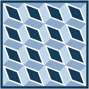 3D Cube Quilt Block Pattern: Modern Geometric Design (PDF Download ...