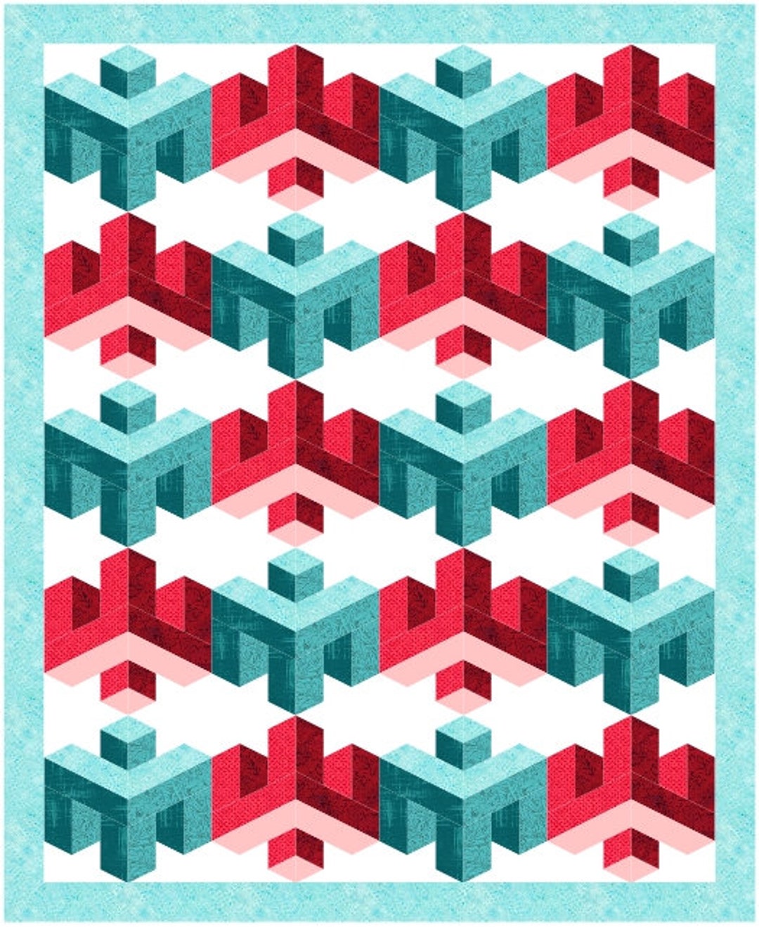 Digital Quilt Block Pattern 3d Quilt Pattern Pdf Paper - Etsy