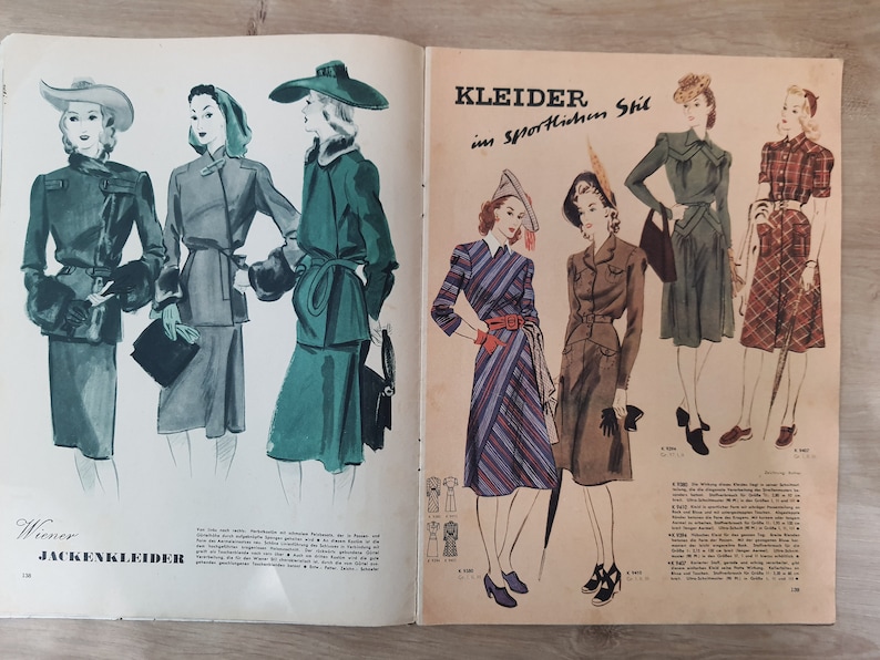 1942 Moden Welt, Vintage Fashion Magazine, Vintage Sewing Patterns ...