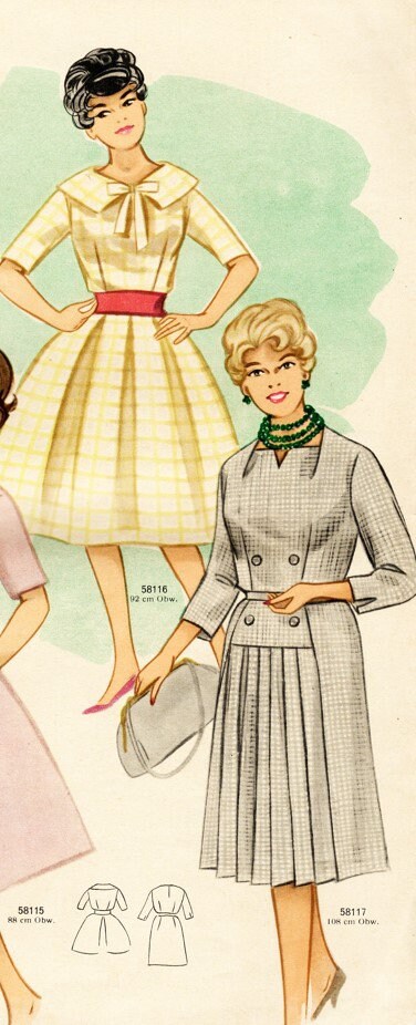 16 Vintage Sewing Patterns 1960 ,vintage Fashion Magazine 1960 With ...