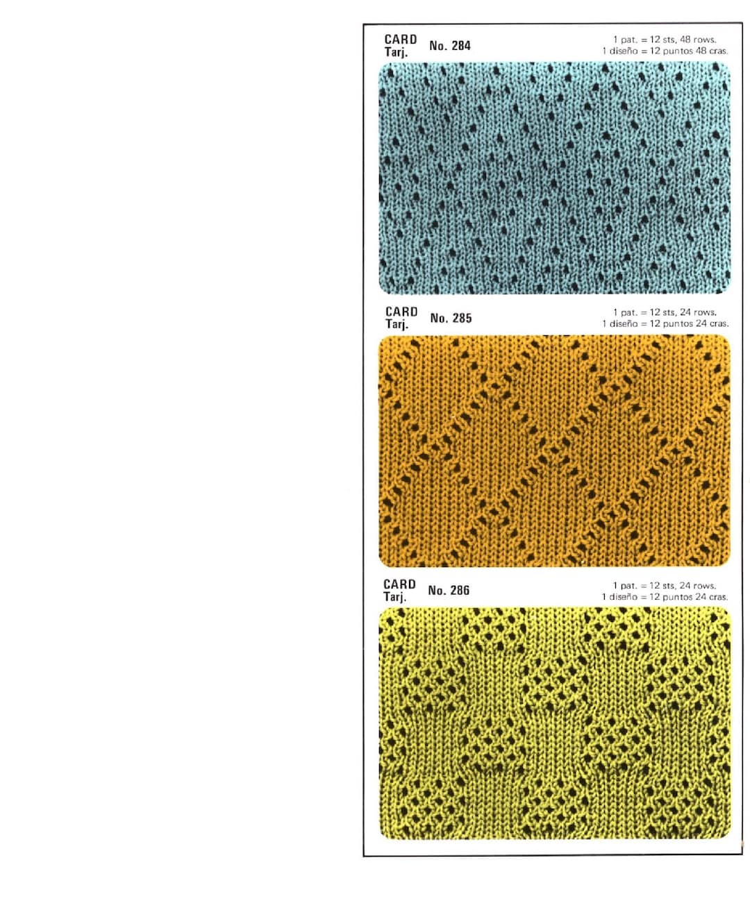 84 SILVER REED Knitting Machines Punch Cards, Machine Knitting Book ...