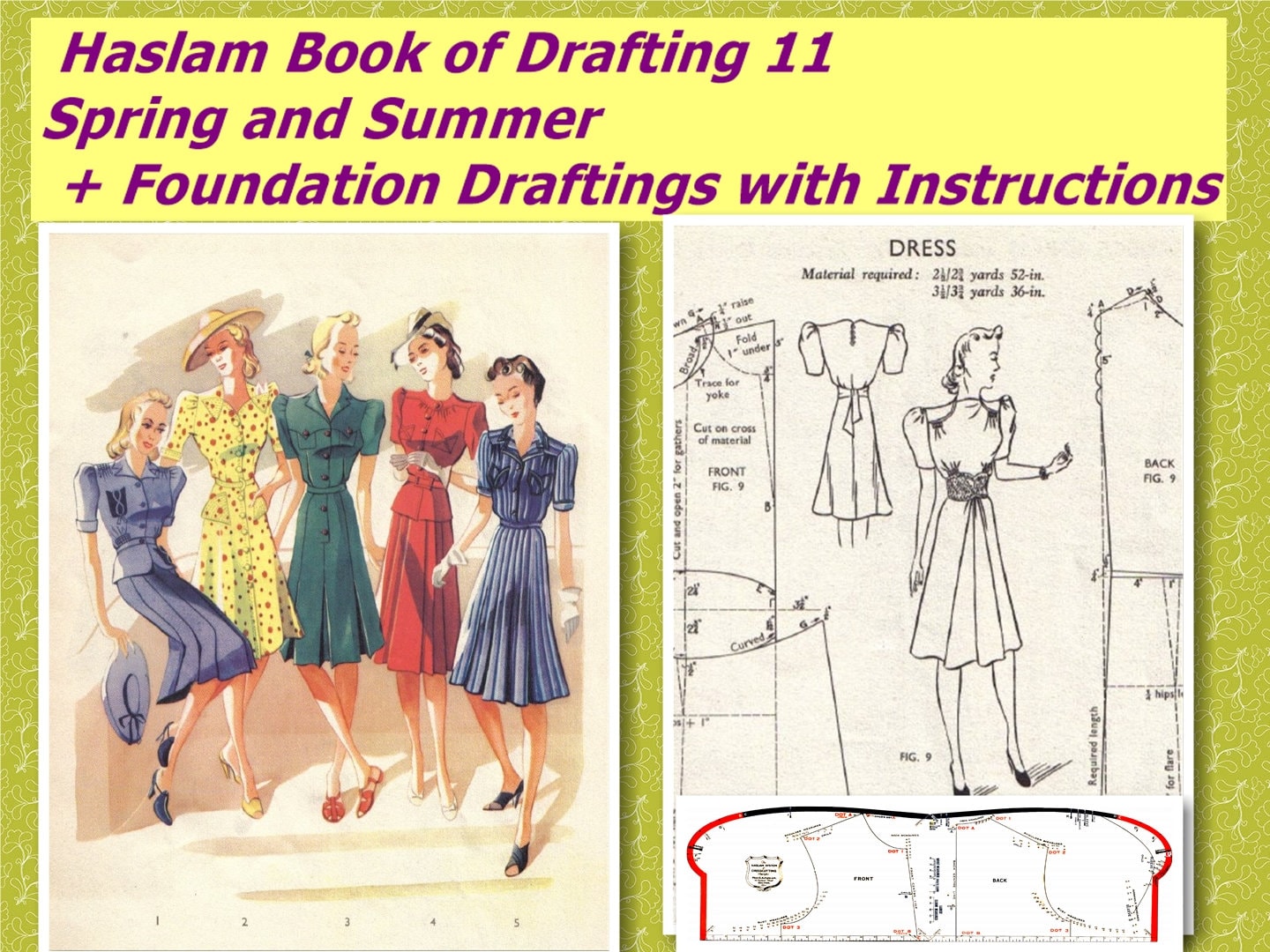 1941 Haslam System of Dresscutting 11 Spring and Summer, Haslam ...