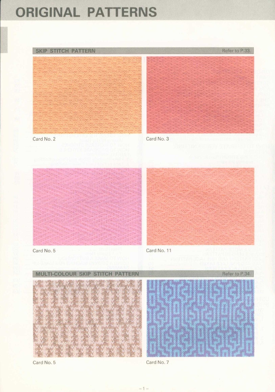 20 Knitting Machines Brother Punch Cards , Machine Knitting, Punch Card ...