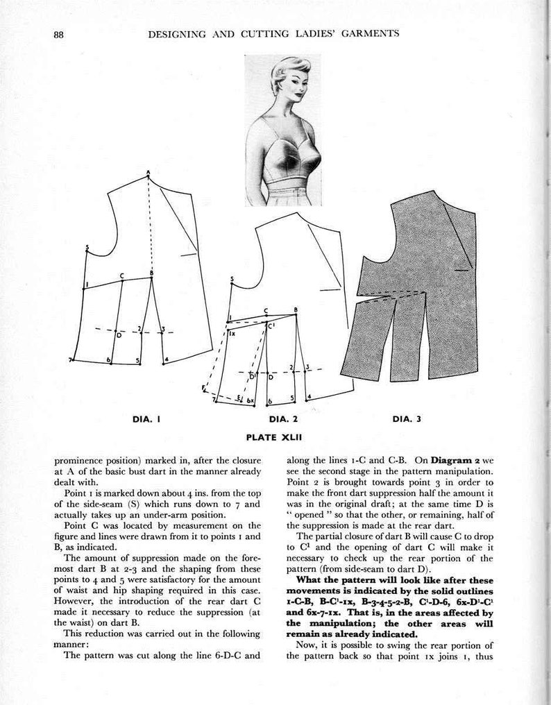 Vintage Sewing Book, Sewing Patterns Drafting Dressmaking, Fitting and Pattern Alteration, Ebook ...