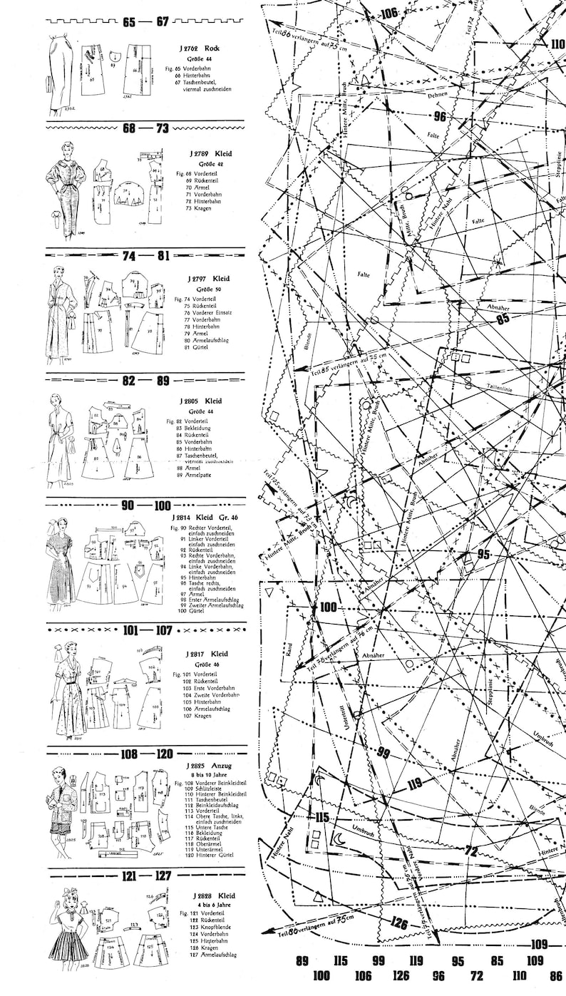1950s Sewing Patterns: Vintage Fashion Magazine- Restored Digital ...