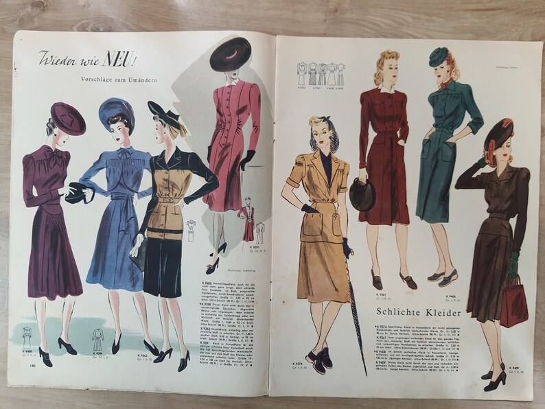1942 Moden Welt, Vintage Fashion Magazine, Vintage Sewing Patterns ...