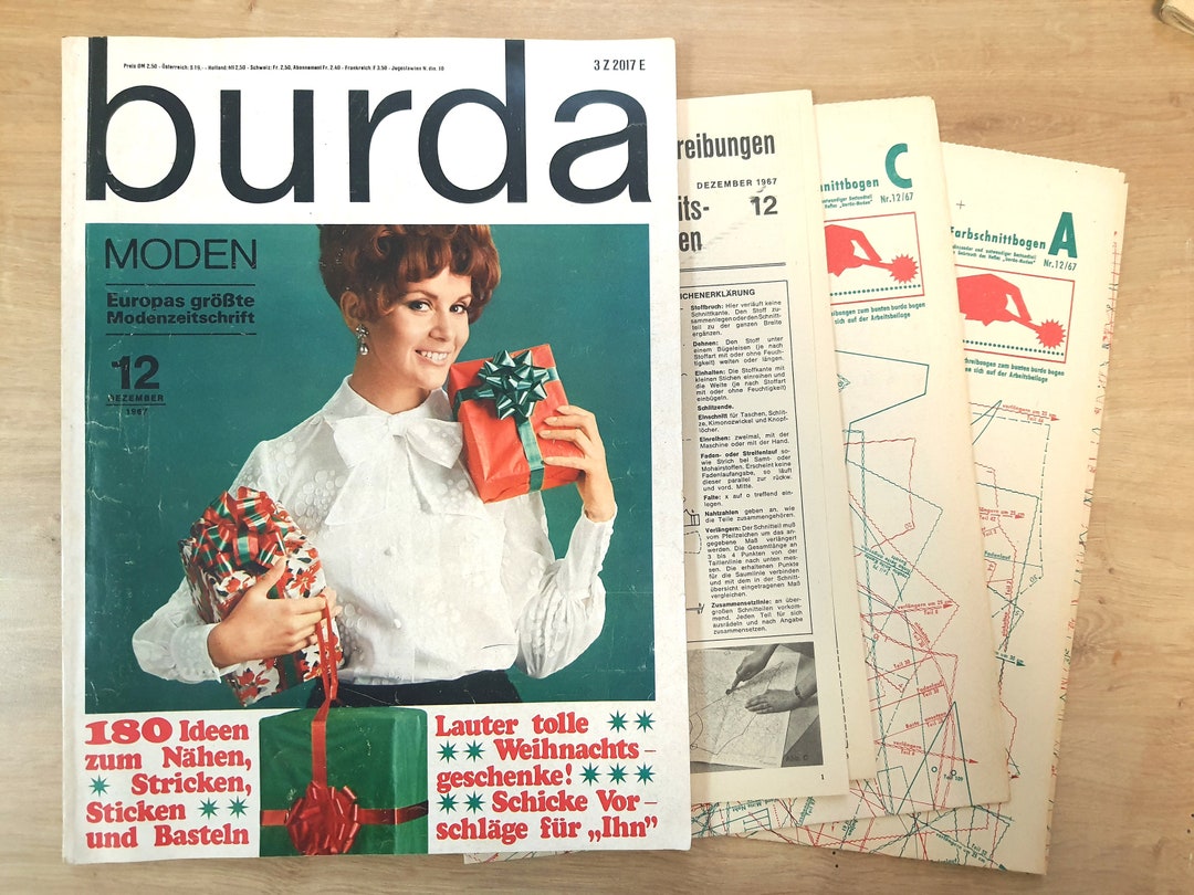 12/1967 Burda Moden , Burda 1960s, Vintage Sewing Patterns, Vintage Burda Fashion, 1960s Sewing ...