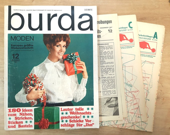 12/1967 Burda Moden , Burda 1960s, Vintage Sewing Patterns, Vintage ...