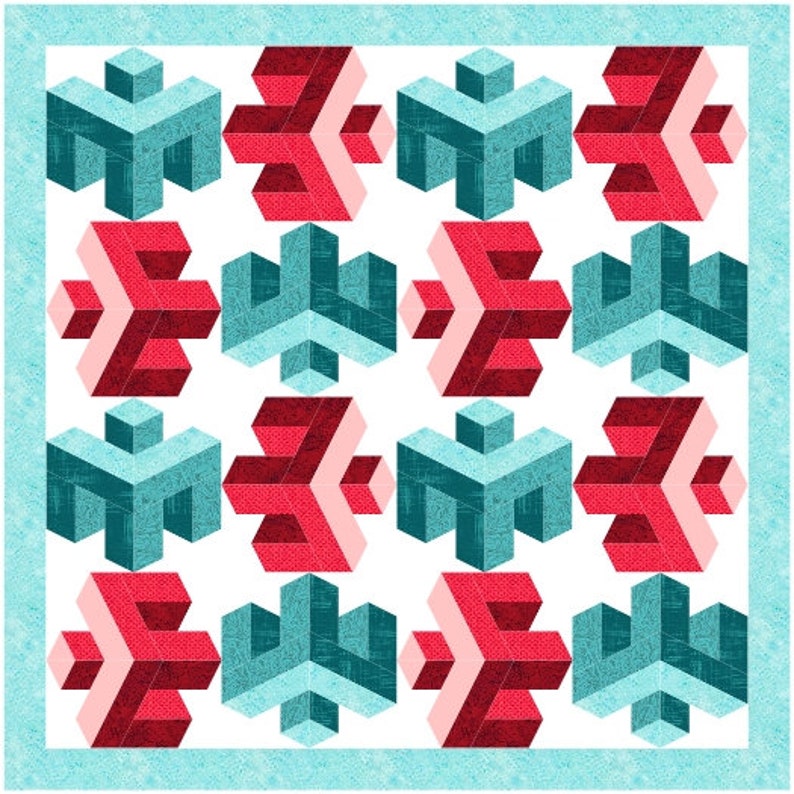 Digital Quilt Block Pattern 3d Quilt Pattern Pdf Paper - Etsy