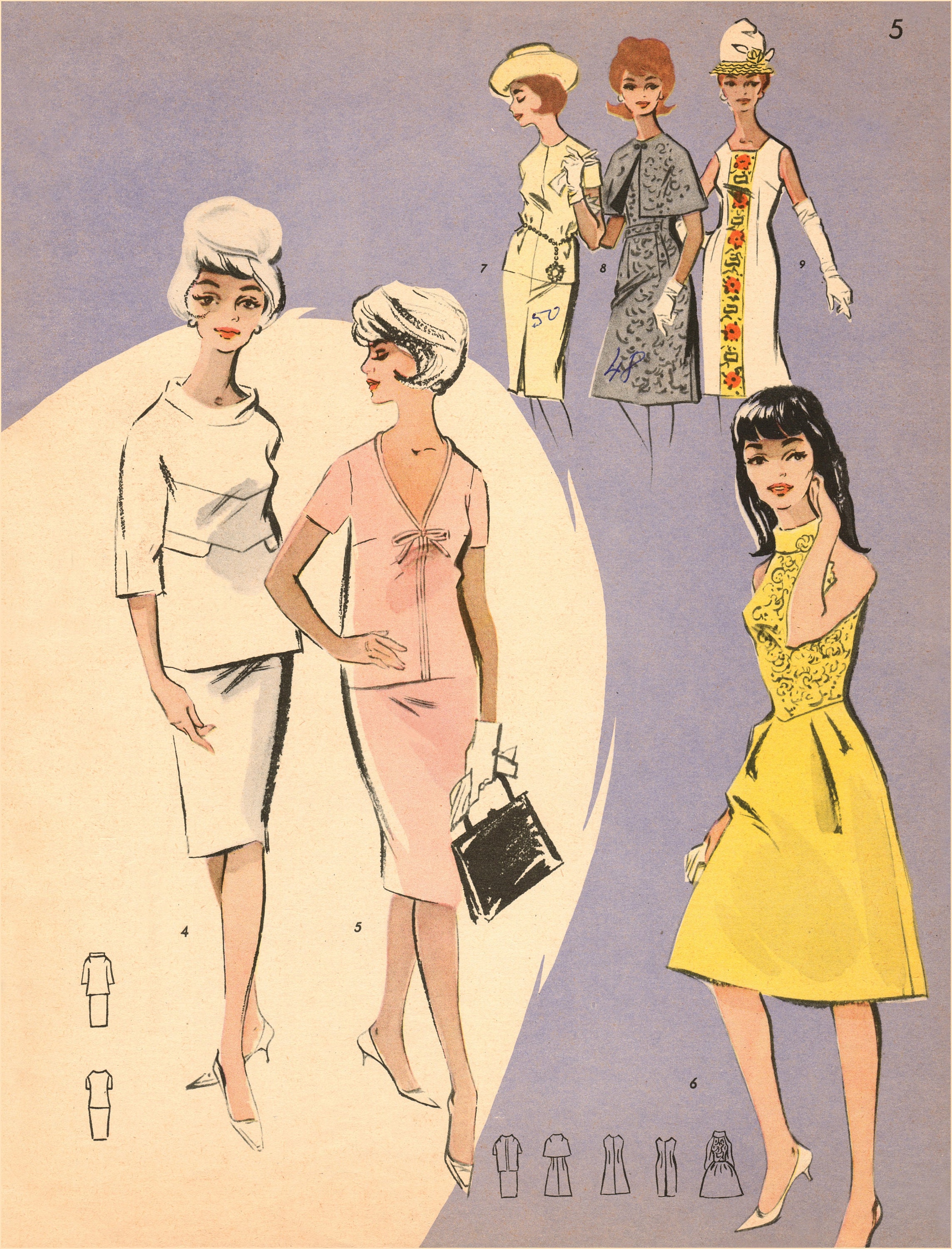 63 Vintage Sewing Patterns, Fashion Magazine 1964 , Vintage Sewing ...