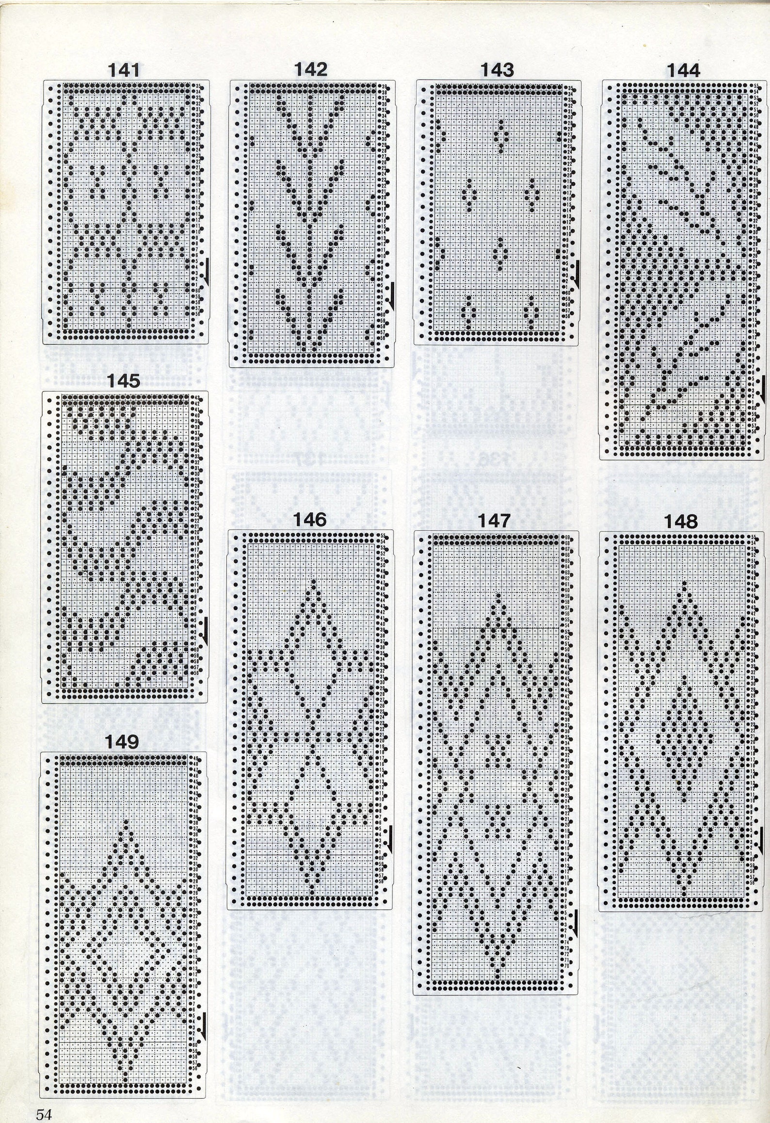 152 Punch Card Patterns, Stitch Patterns Book, Knitting Machine ...