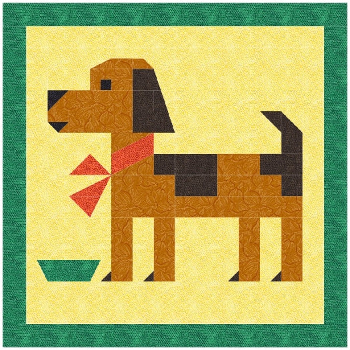 Dog Quilt Pattern Pdf, Digital Quilt Block Pattern, Quilt Patterns ...