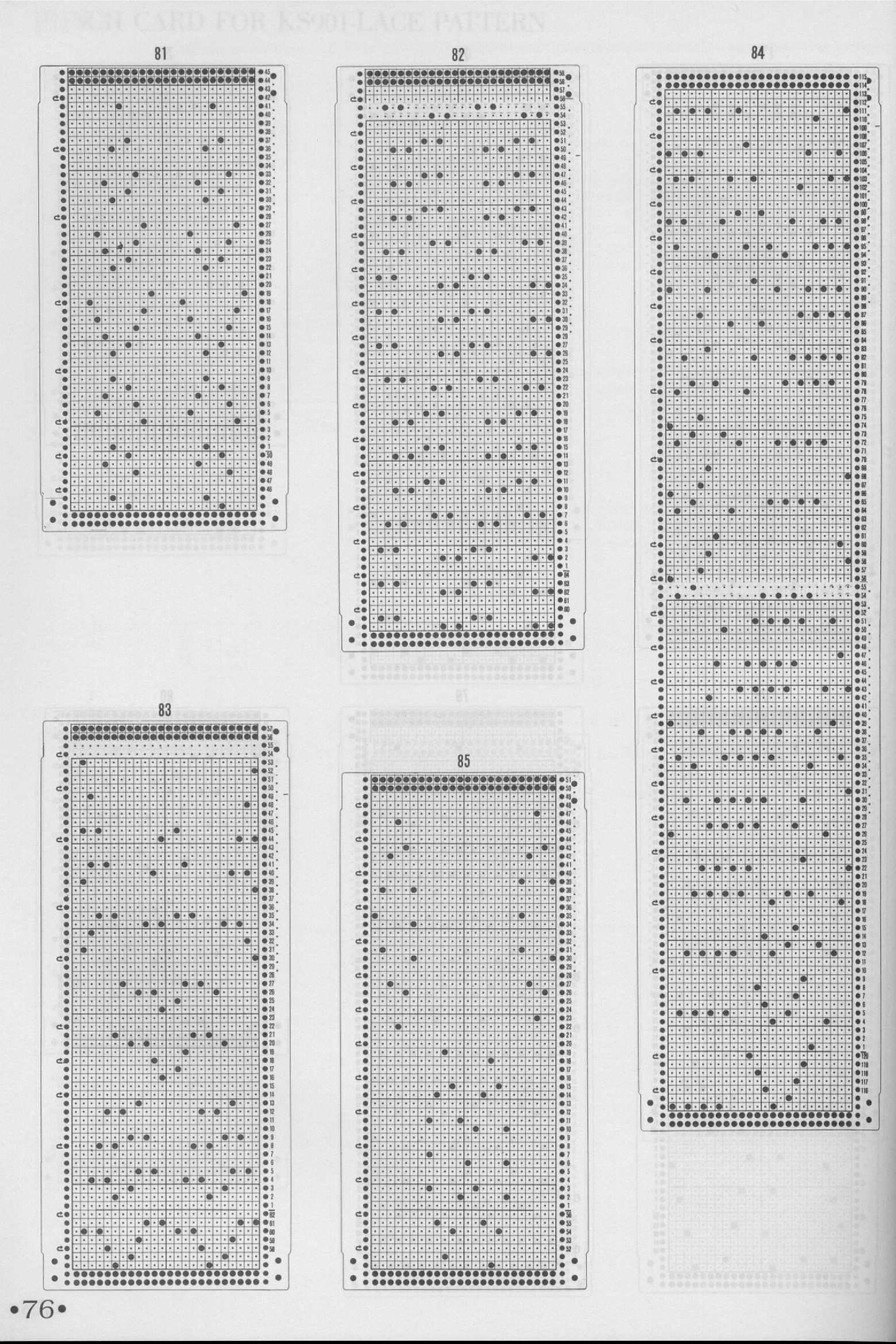 Toyota Knitting Machine Punch Card Patterns: 191 Designs (PDF Download ...
