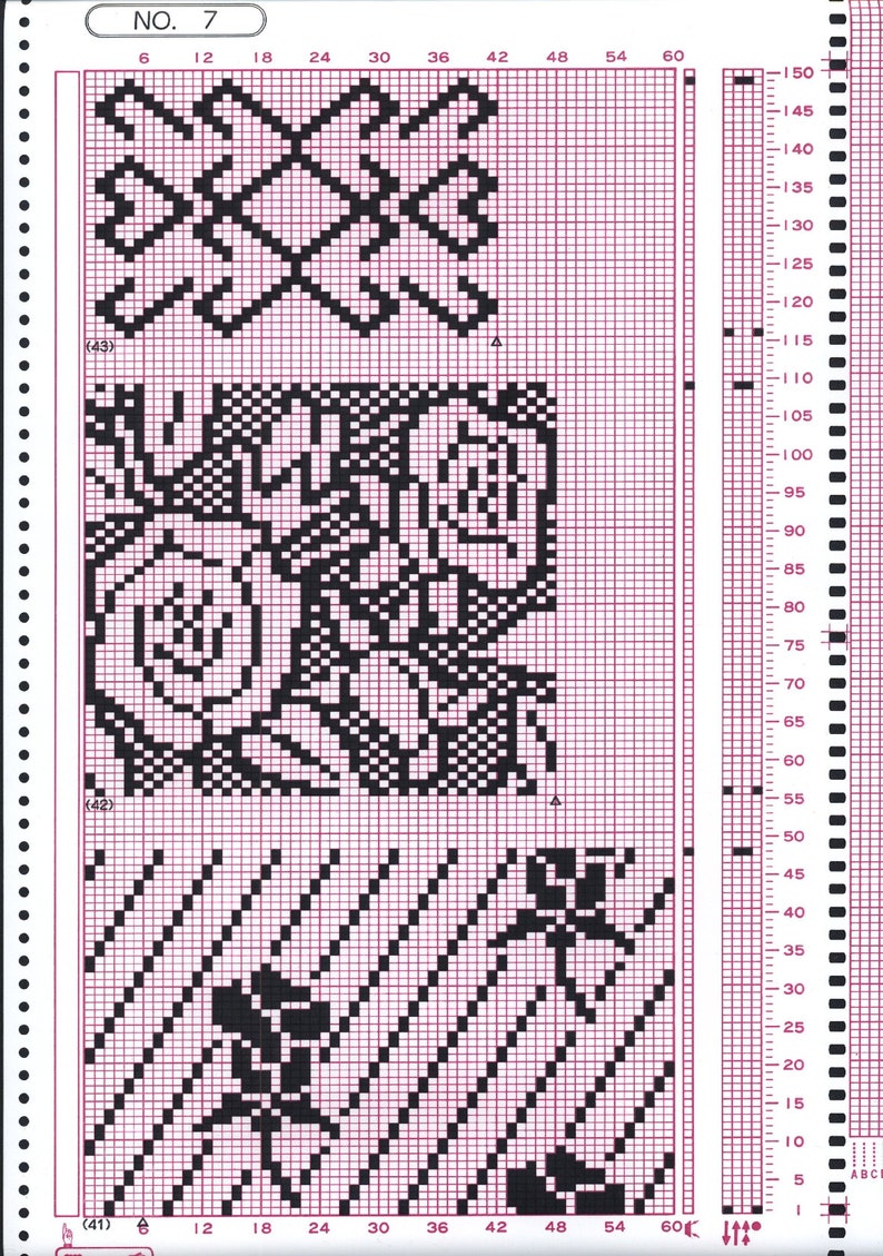 Brother Knitting Machine Patterns: Mylar Sheet Designs (PDF Download ...
