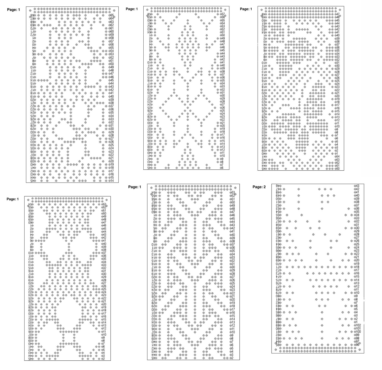 22 X LACE Punch Cards for BROTHER Knitting Machine , Punch Card ...