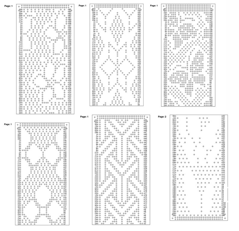22 X LACE Punch Cards for BROTHER Knitting Machine , Punch Card ...