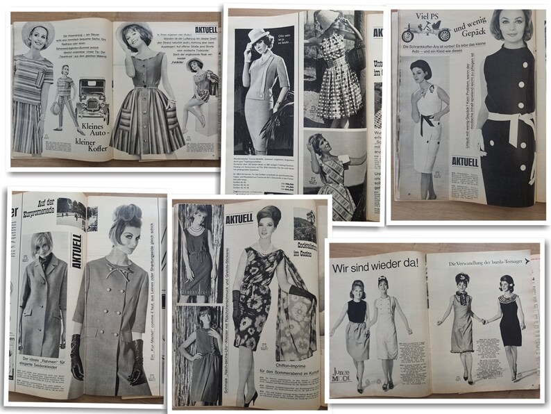 5/1963 Burda Moden , Burda 1960s, Vintage Sewing Patterns, Vintage Burda Fashion, 1960s Sewing ...