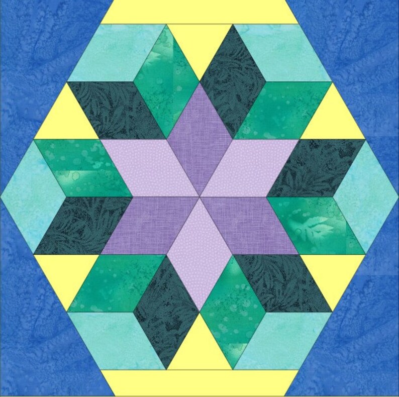 Digital Quilt Block Pattern, 3d Quilt Pattern Pdf, Paper Pieced Quilt ...