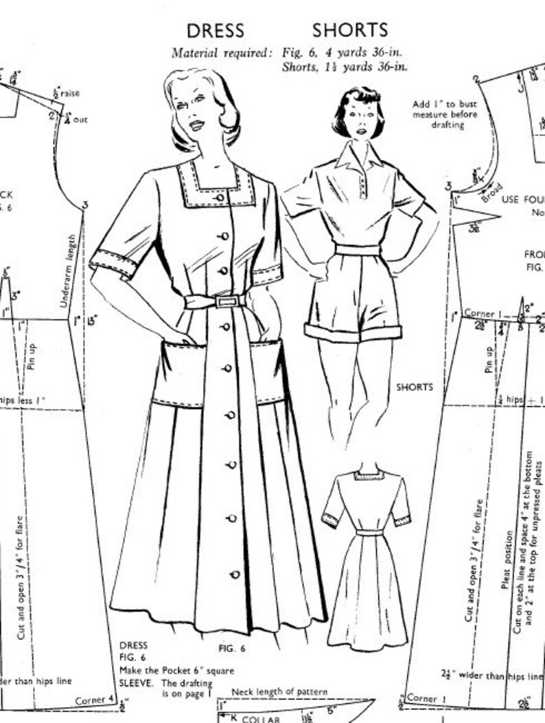 1951 Haslam Dresscutting System: Drafting Book 21 (PDF Pattern) - Etsy