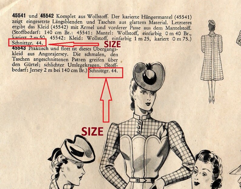 30 Sewing Patterns From 1940s, Pattern System, Vintage Sewing Patterns ...