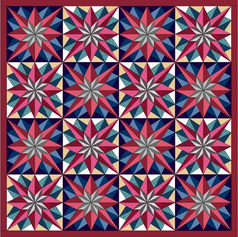 Digital Quilt Block Patterns Quilt Patterns PDF Paper Pieced Quilt Patterns 3d Quilt Pattern PDF ...