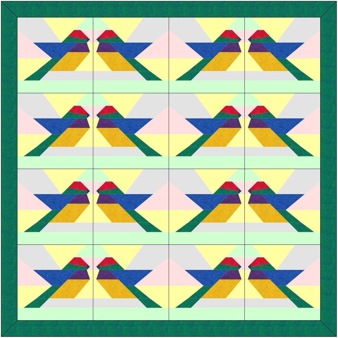 Bird Quilt Pattern Pdf, Digital Quilt Block Pattern, Quilt Patterns ...
