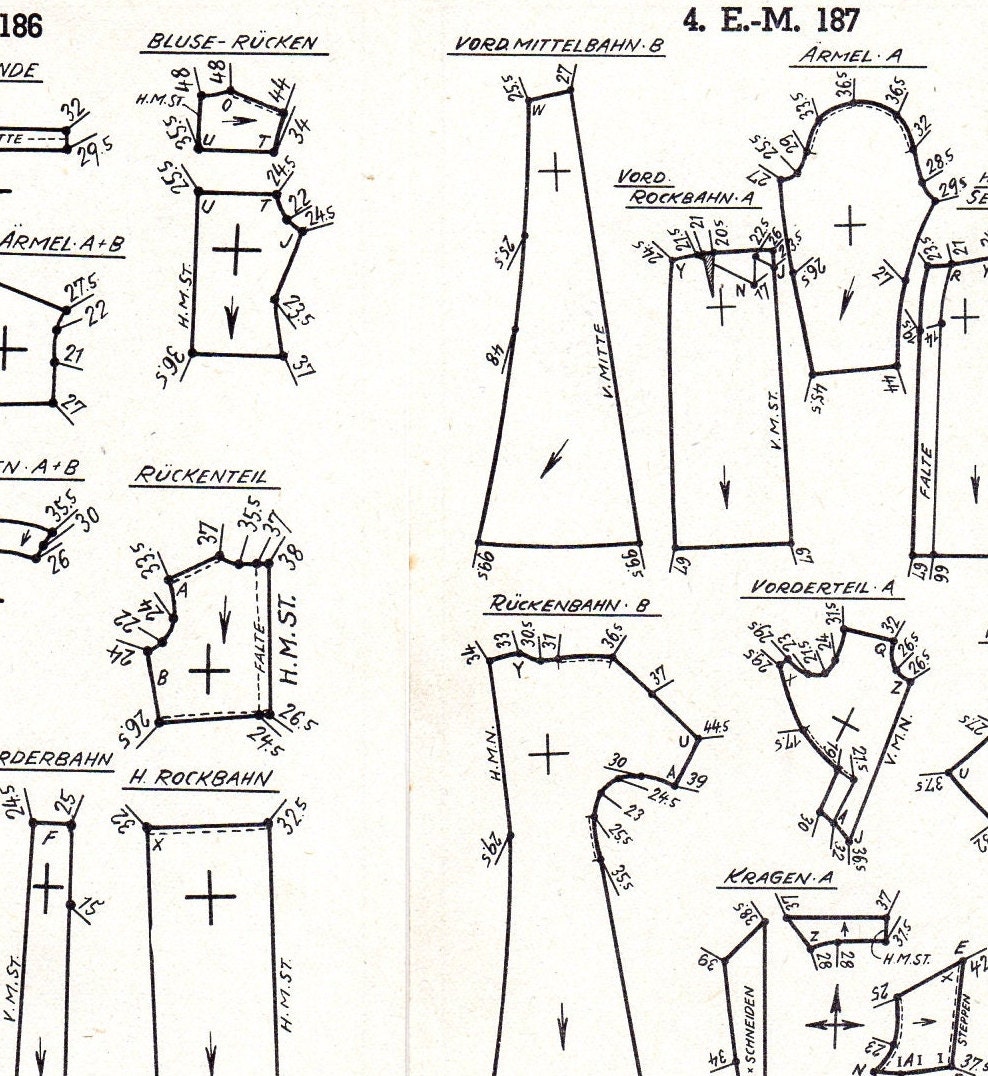 1930s Sewing Patterns: ABC Schnitt System Ramsauer (PDF Download) - Etsy