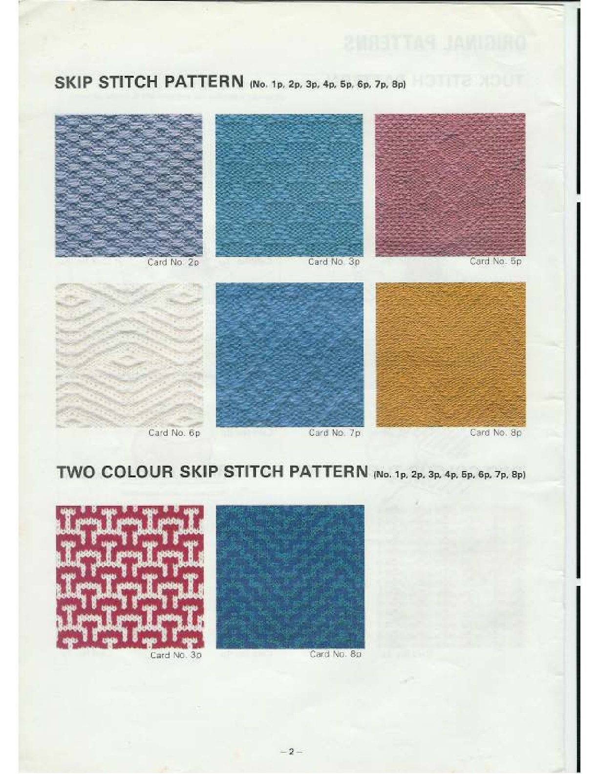 15x Knitting Machines Brother Punch Cards , Machine Knitting, Punchcard ...