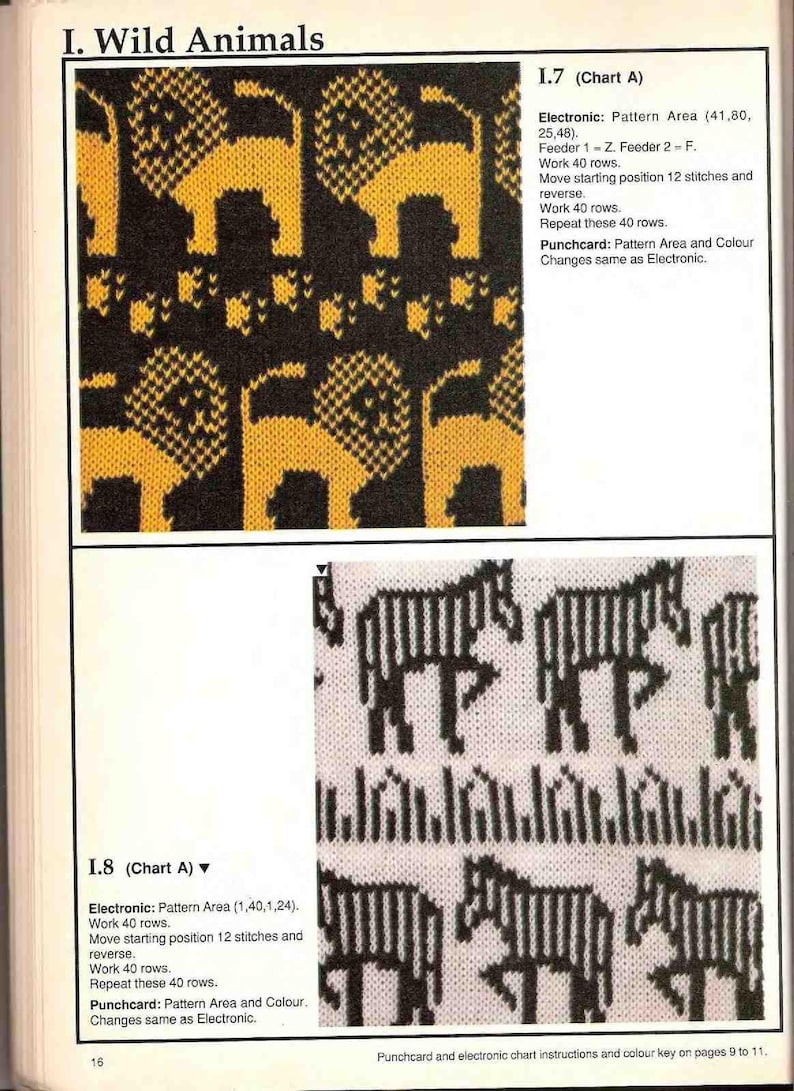 Machine Knitting Patterns , Machine Knitting Book, Punchcard Patterns ...