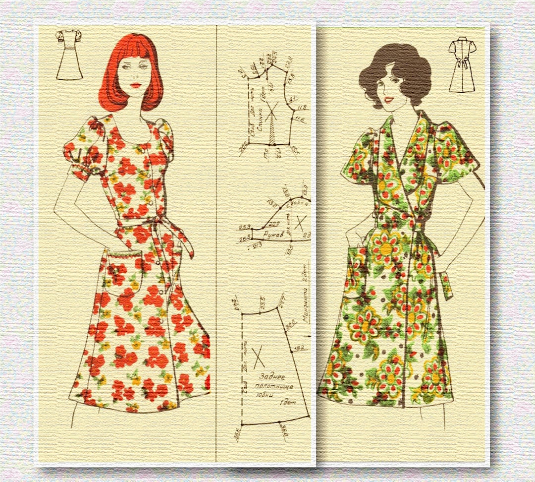 40+ Vintage Sewing Patterns 1975, Retro Sewing Patterns , Ebook PDF ...