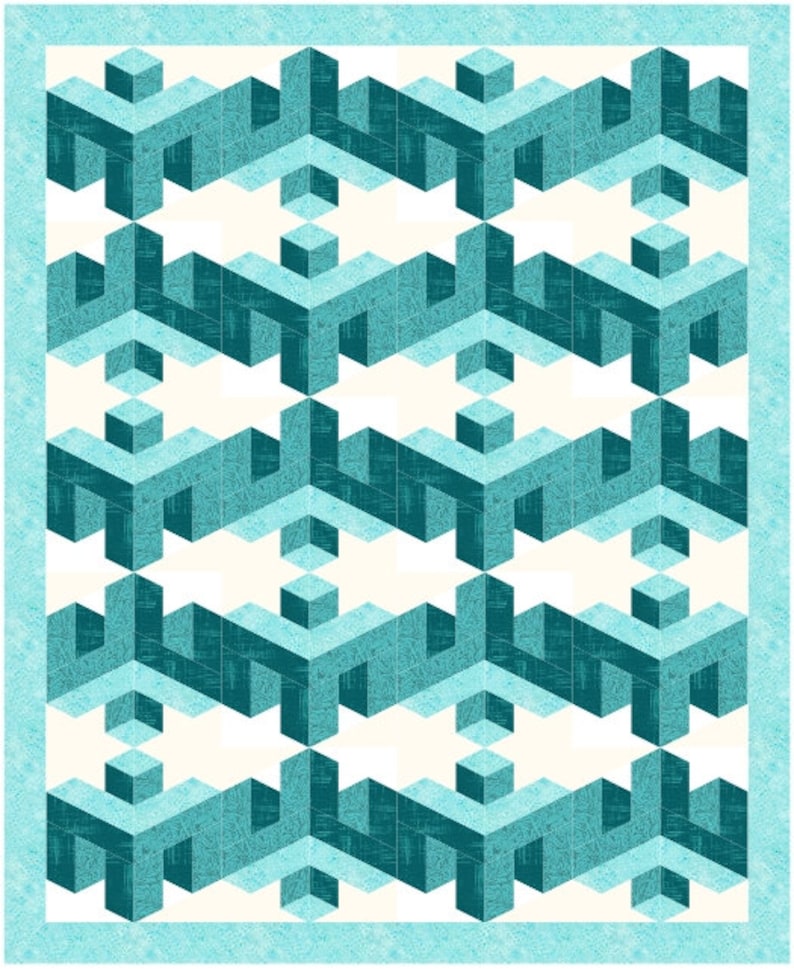 Digital Quilt Block Pattern 3d Quilt Pattern Pdf Paper - Etsy