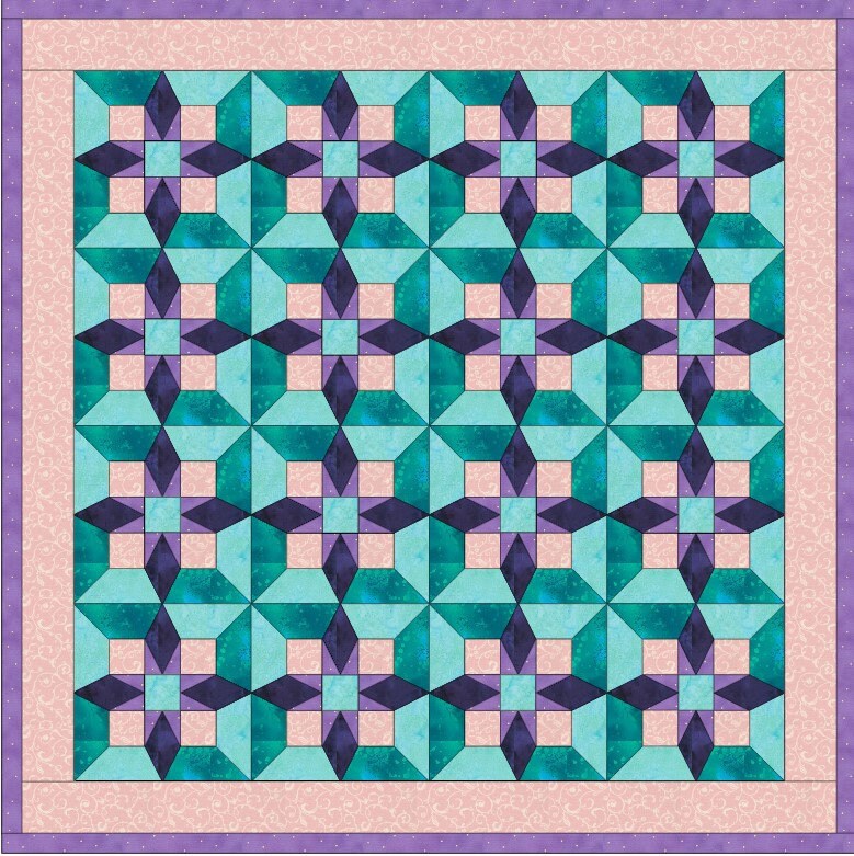 Digital Quilt Block Pattern, Paper Pieced Quilt Pattern, Modern ...