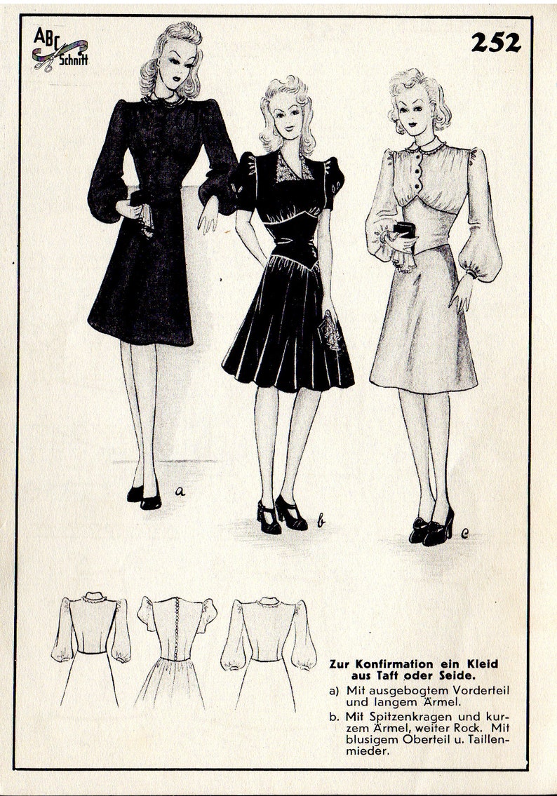 1930s ABC Schnitt System Ramsauer, 100 Sewing Patterns, Pattern ...