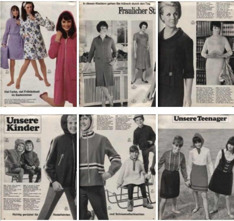 12/1966 Burda Moden , Burda 1960s, Vintage Sewing Patterns, Vintage Burda Fashion, 1960s Sewing ...