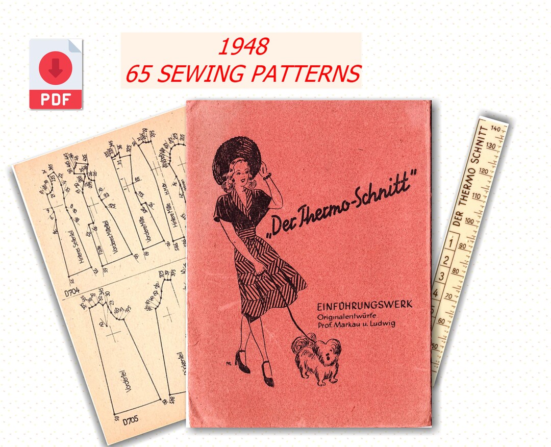 1948 Sewing Patterns Book: 65 Vintage Styles (PDF) - Etsy