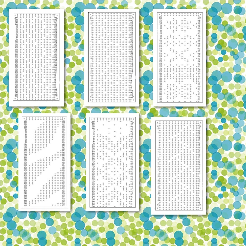 Knitting Machine Punch Cards: 12-stitch Patterns (PDF Download) - Etsy