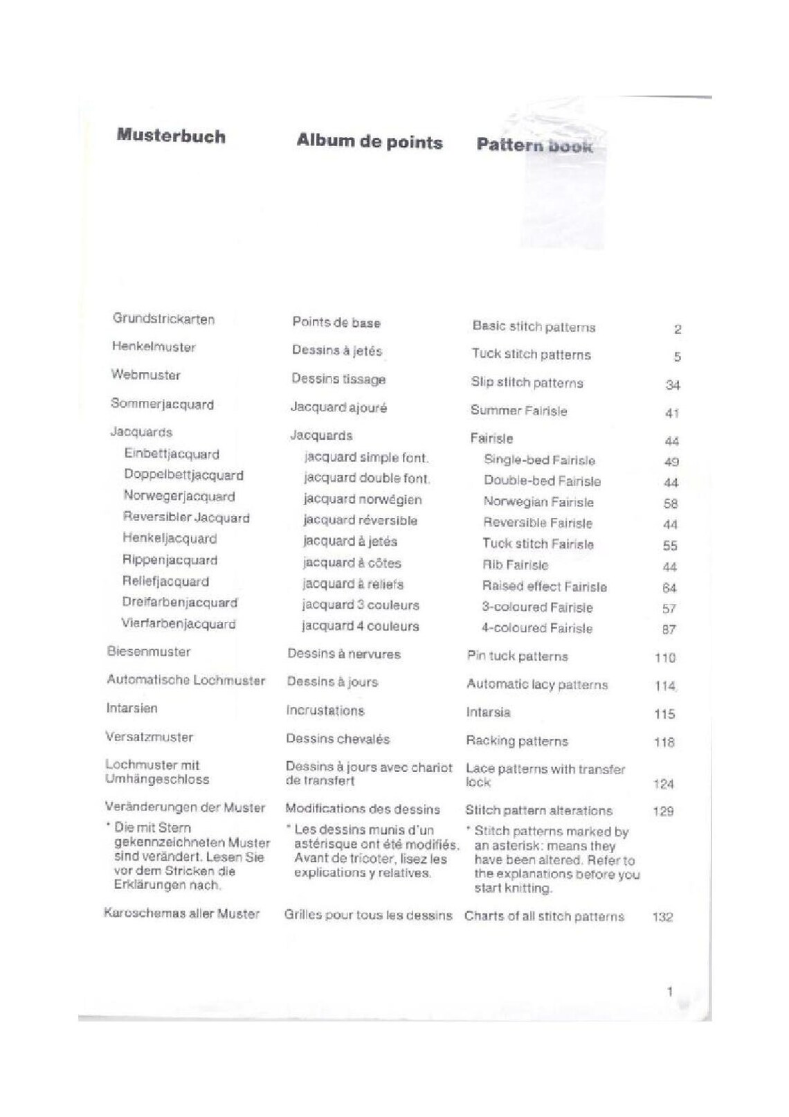 Designaknit & Passap Knitting Machine Patterns: 509 Stitches (PDF Ebook ...