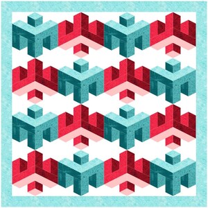 Digital Quilt Block Pattern, 3d Quilt Pattern Pdf, Paper Pieced Quilt ...
