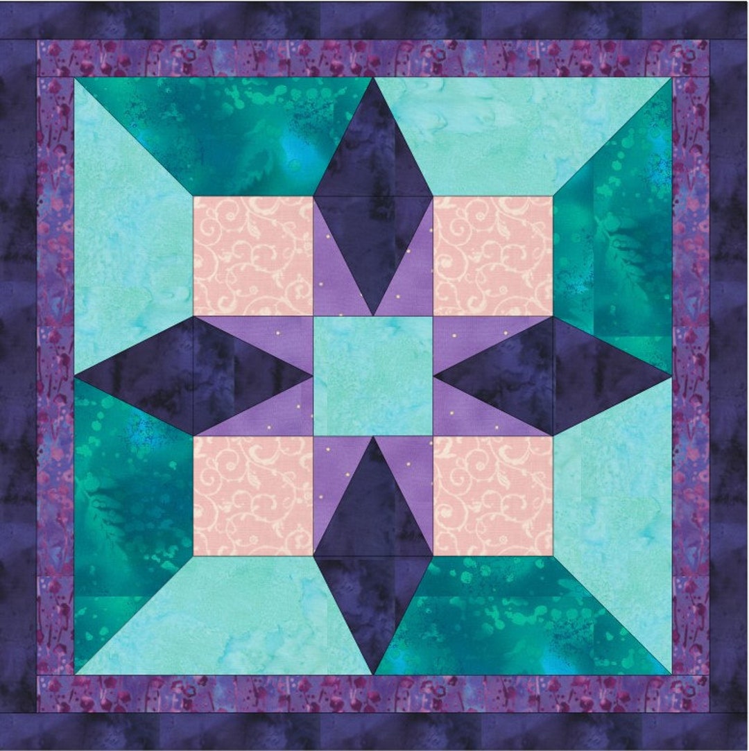 Digital Quilt Block Pattern, Paper Pieced Quilt Pattern, Modern ...