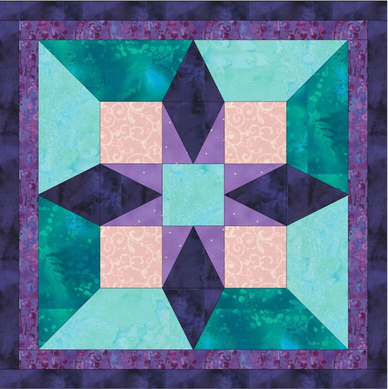 Digital Quilt Block Pattern, Paper Pieced Quilt Pattern, Modern ...