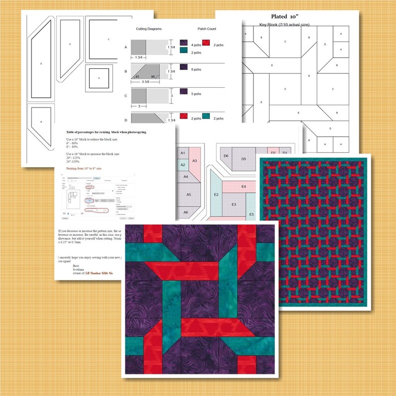 Digital Quilt Block Patterns Quilt Patterns PDF Paper - Etsy