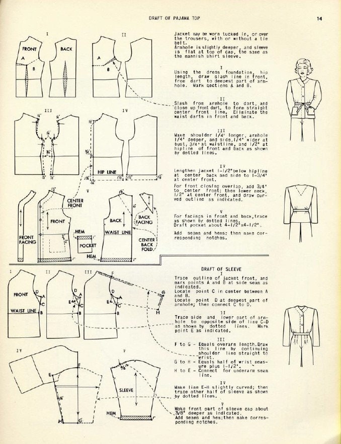 Vintage Childrenswear Pattern Drafting Book: 1951 Dressmaking Guide ...