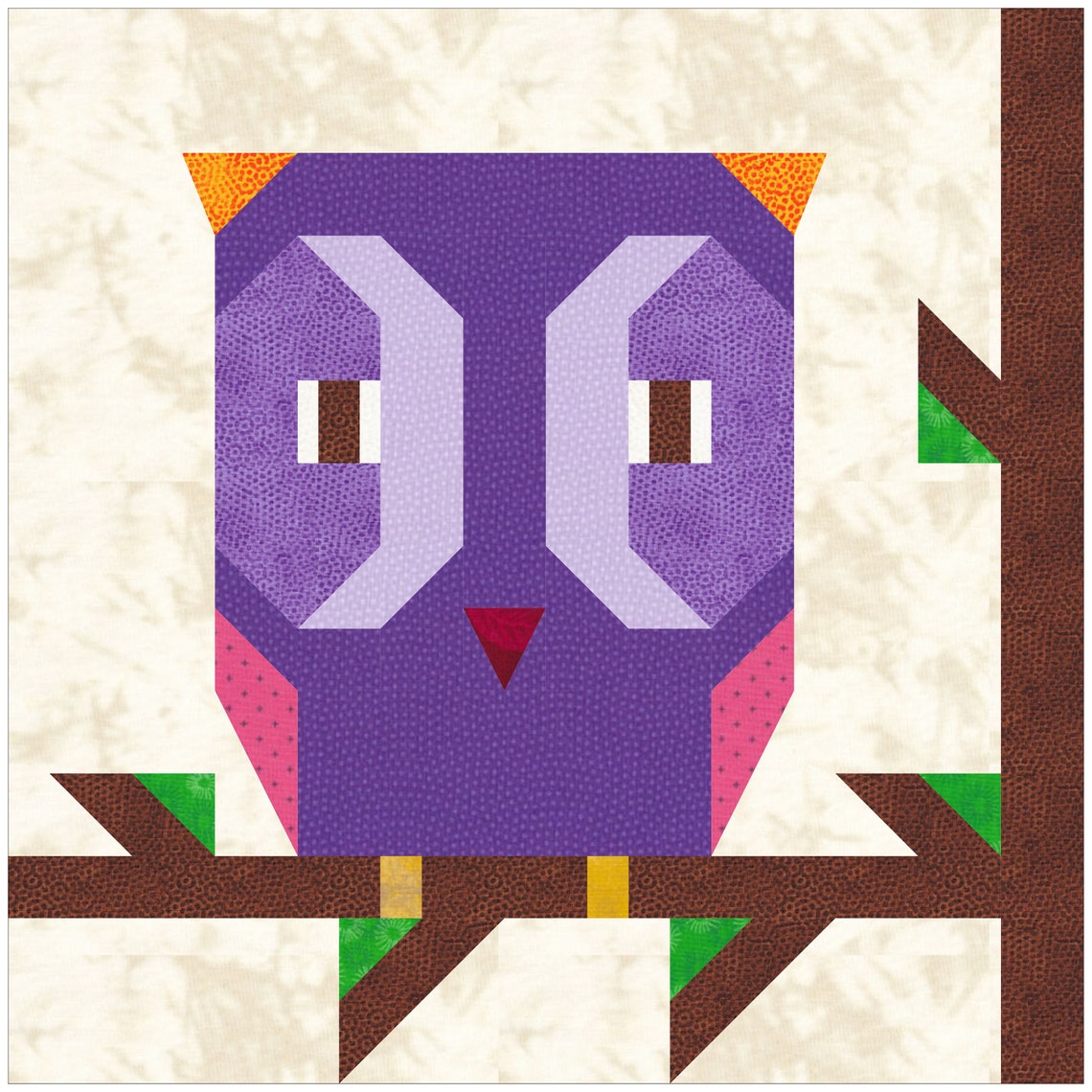 Owls Quilt Pattern Pdf, Funny Quilt Patterns for Kids, Paper Pieced ...