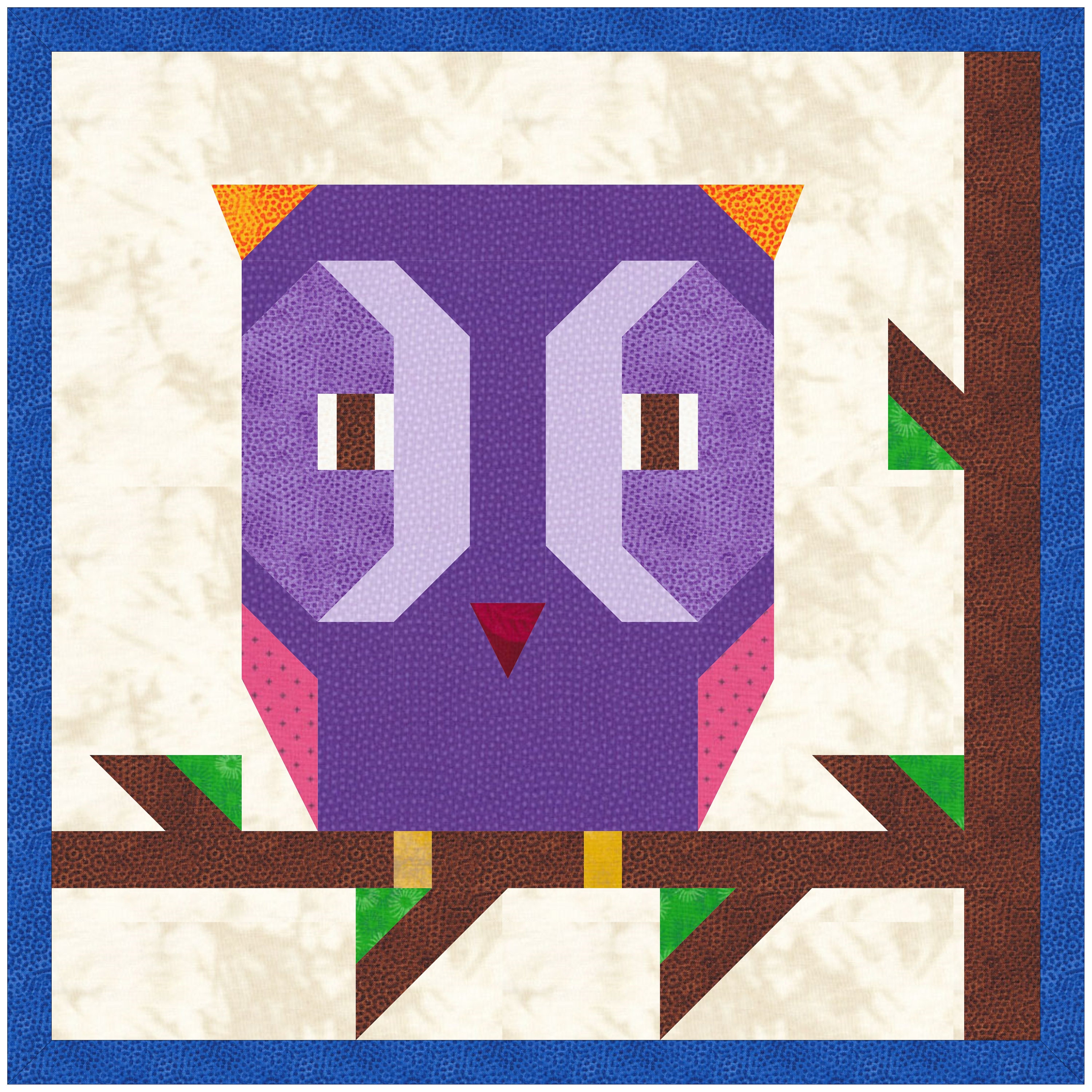 Owls Quilt Pattern Pdf, Funny Quilt Patterns for Kids, Paper Pieced ...