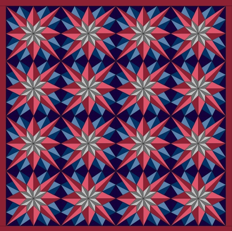 Digital Quilt Block Patterns Quilt Patterns PDF Paper Pieced Quilt Patterns 3d Quilt Pattern PDF ...