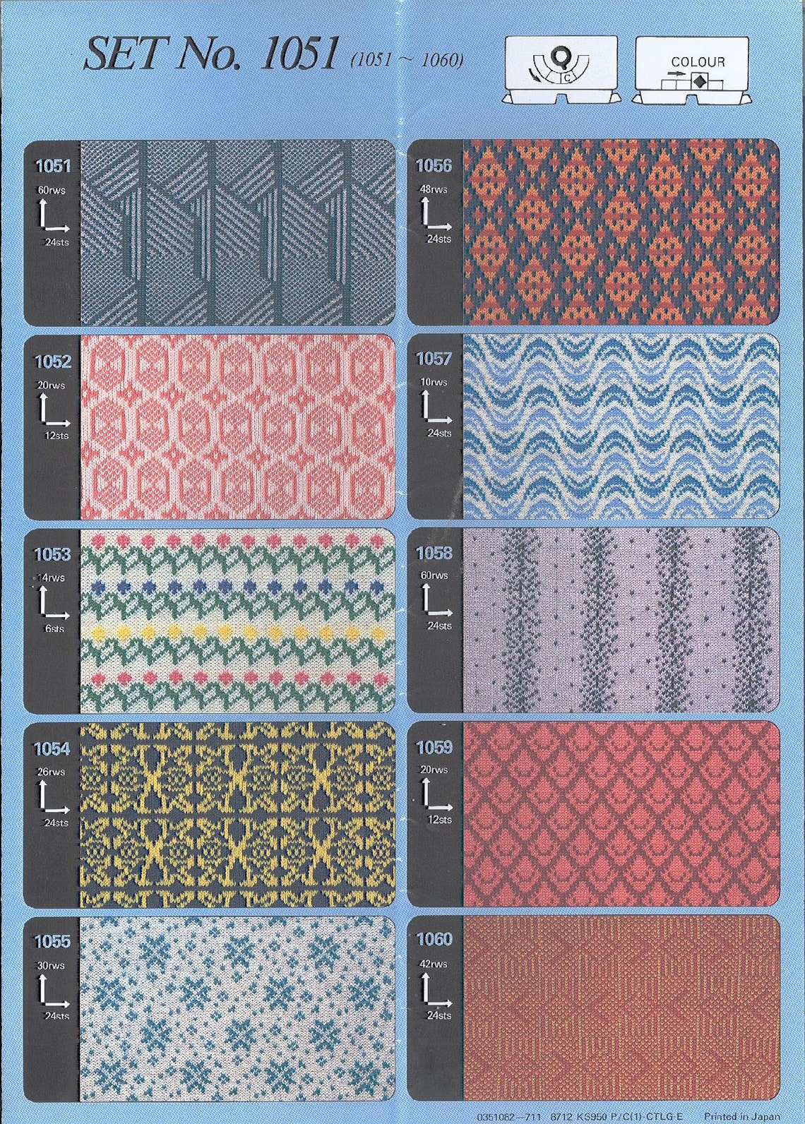 40 Toyota Punch Cards , Knitting Machine Punch Card Patterns , Ebook ...