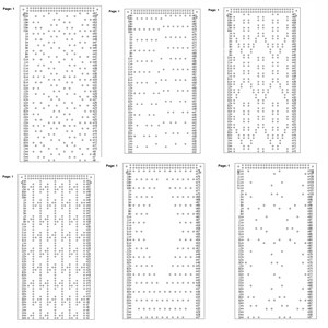 22 X LACE Punch Cards for BROTHER Knitting Machine , Punch Card ...